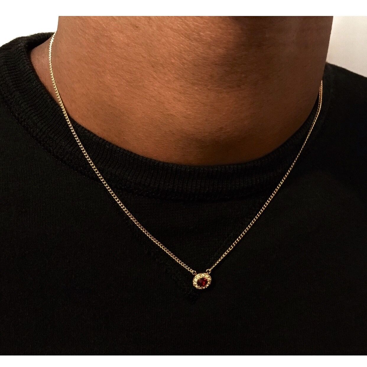 Givenchy RARE GIVENCHY RUBY RED GOLD CHAIN NECKLACE | Grailed
