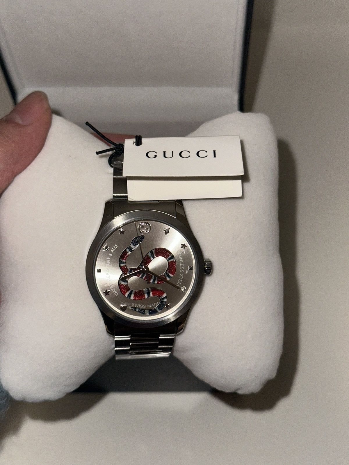 Gucci Men's Snake Stainless Steel Bracelet Watch | Grailed