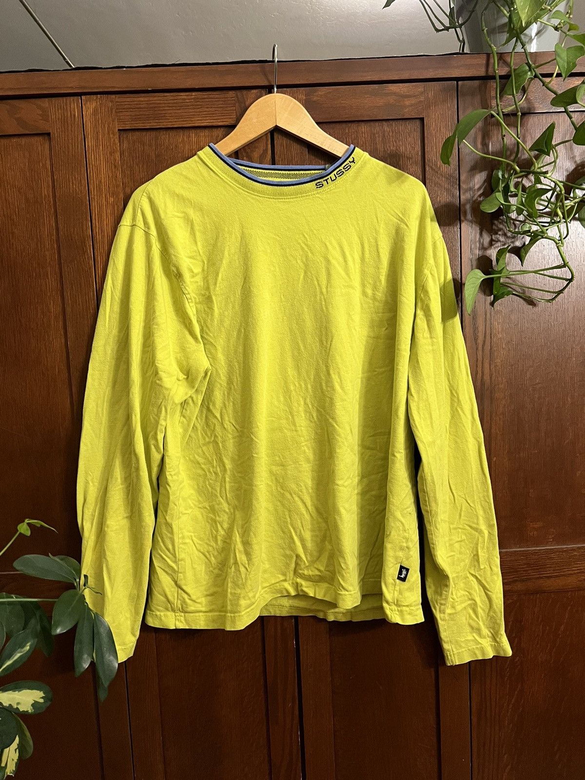 Stussy Yellow Stussy Long sleeve Tee: size XL | Grailed