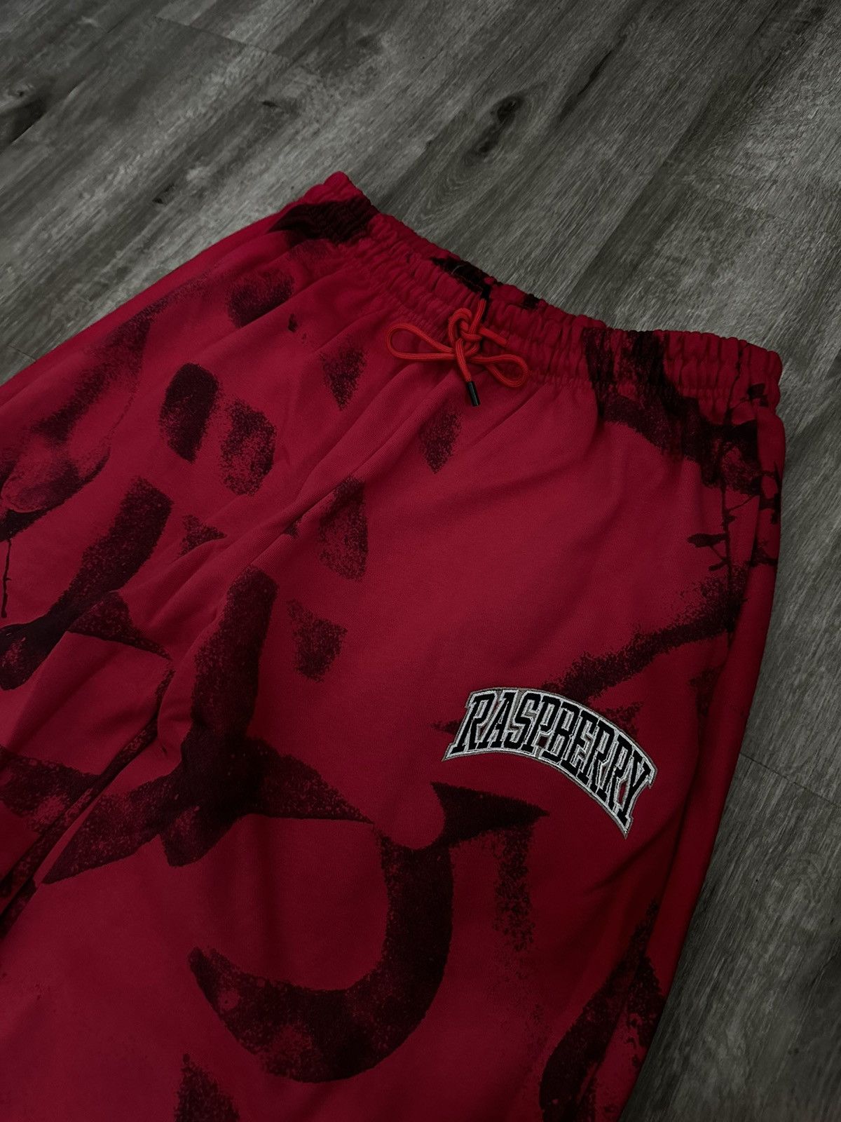 The GV Gallery RASPBERRY HILLS Red Graffiti Sweatpants | Grailed