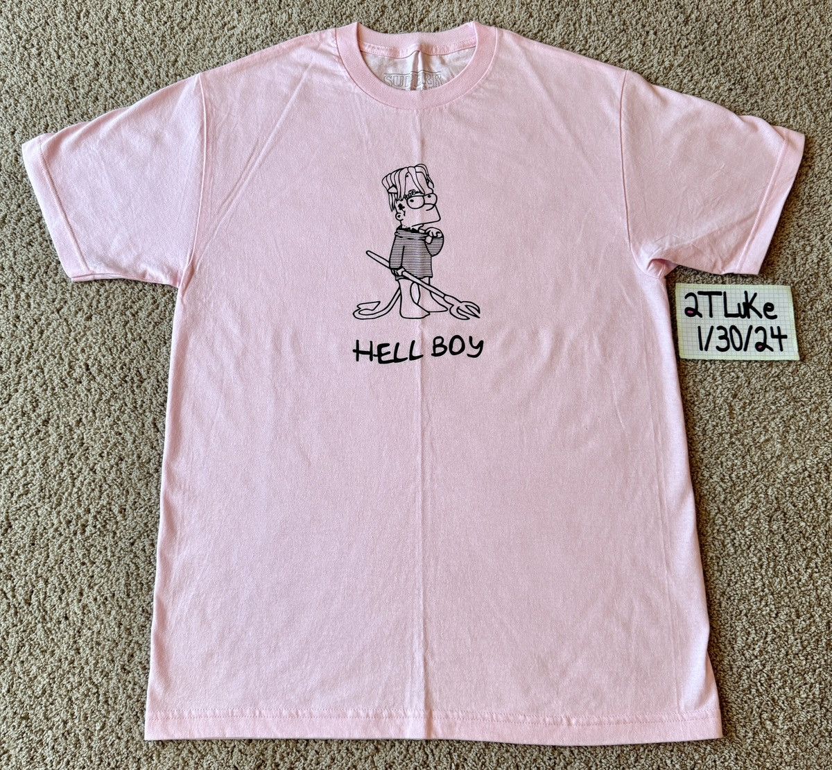 LIL PEEP × Superrradical Lil Peep Pink Hellboy T-Shirt | Grailed