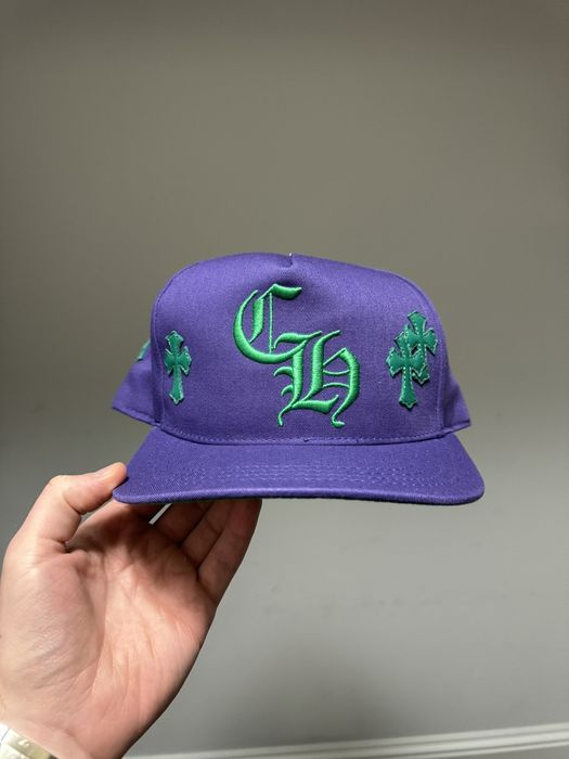 Chrome Hearts Chrome Hearts Leather Cross Patch SnapBack Hat | Grailed