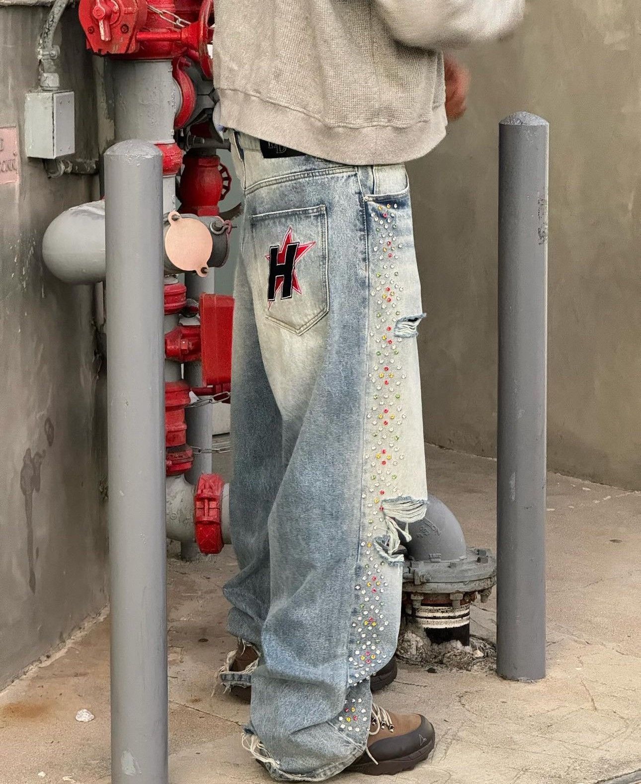 Happy Memories Don't Die HMDD Crystal Baggy Jeans | Grailed