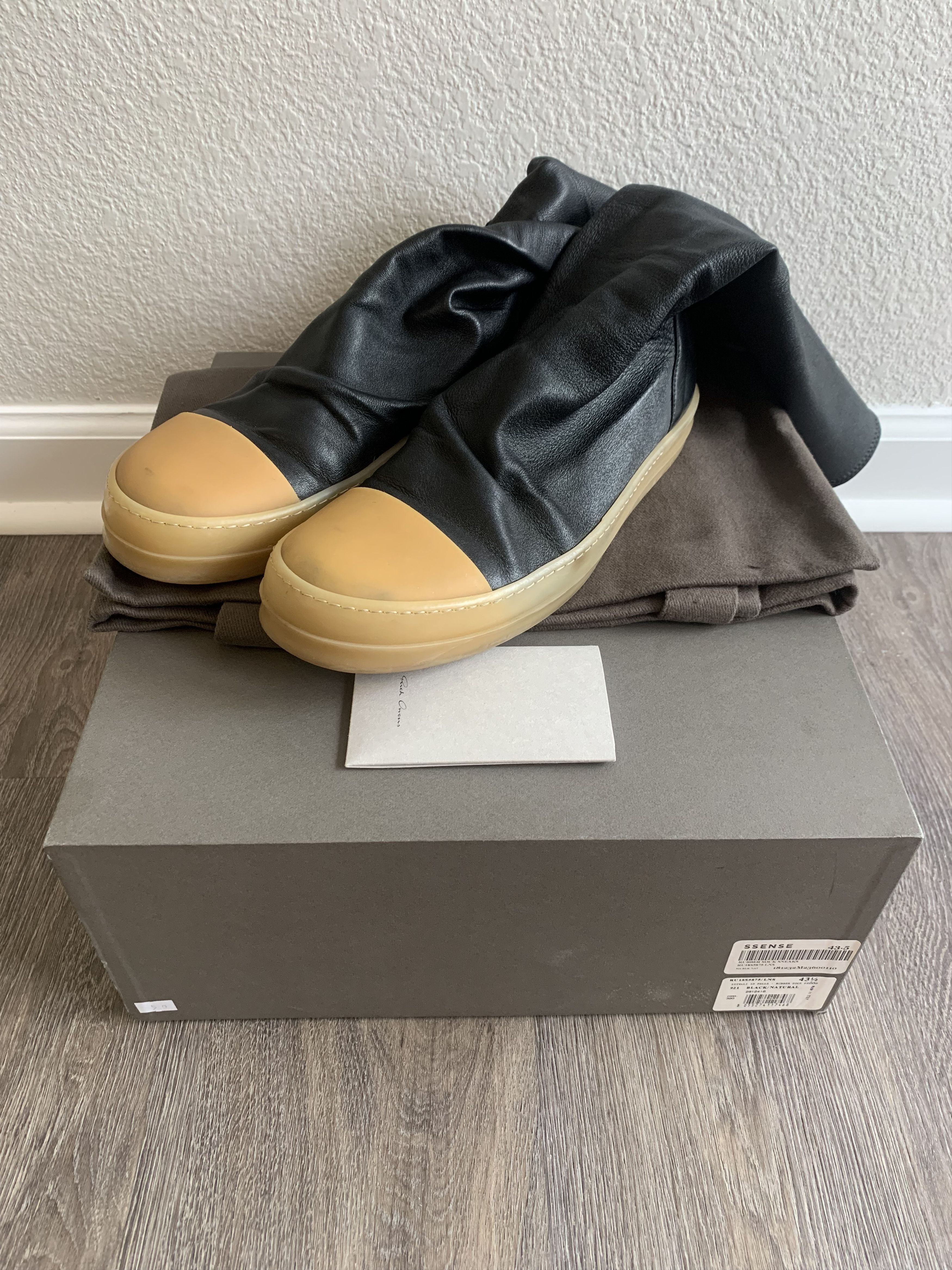 Rick Owens Ramone Rubber Sock Sneaks | Grailed