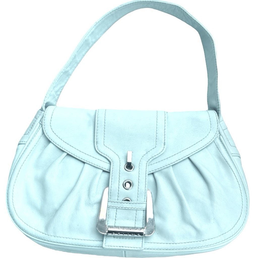 Celine CELINE Pastel Light Tiffany Blue Shoulder Bag Hobo Luxury Le ...