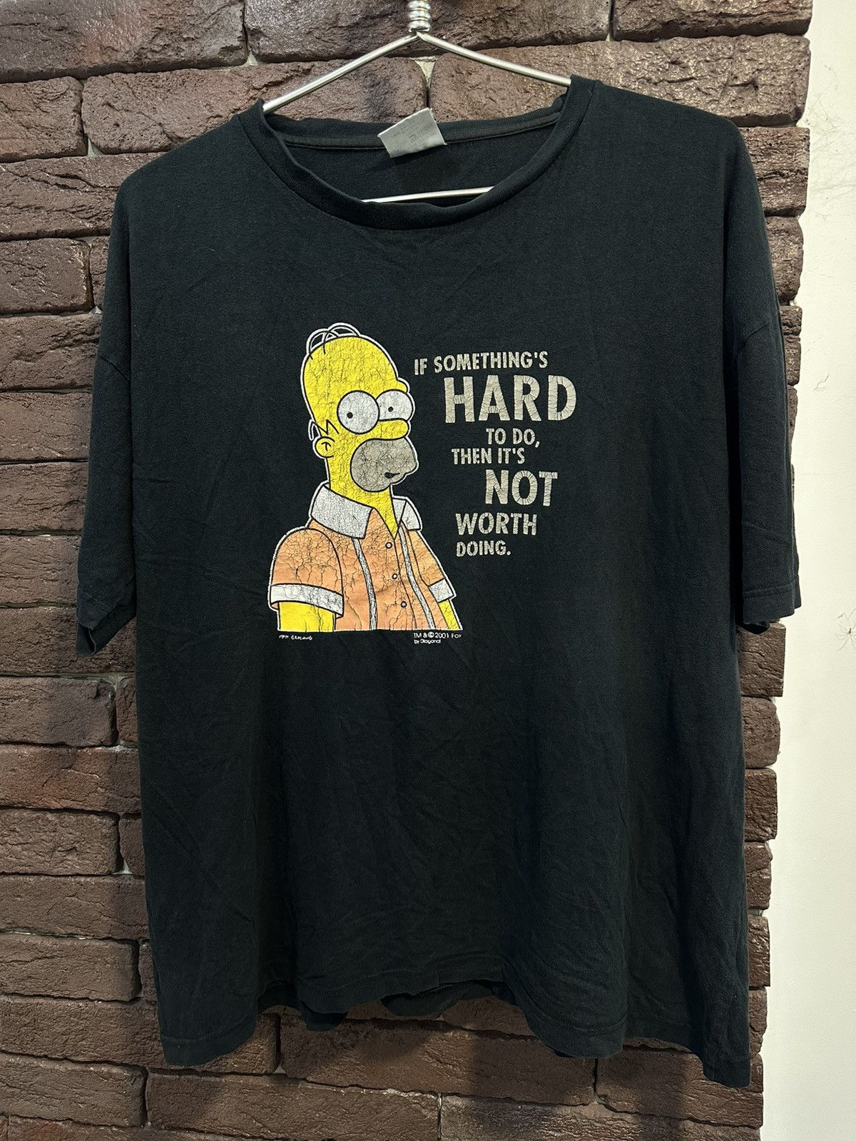 Humor × The Simpsons × Vintage Vintage Homer Simpson t shirt 2001 y2k ...
