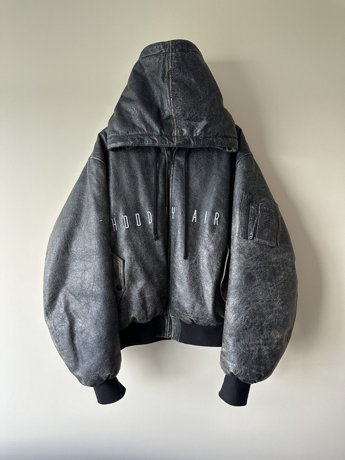 Hood By Air Hood By Air Leather Bomber Jacket | Grailed