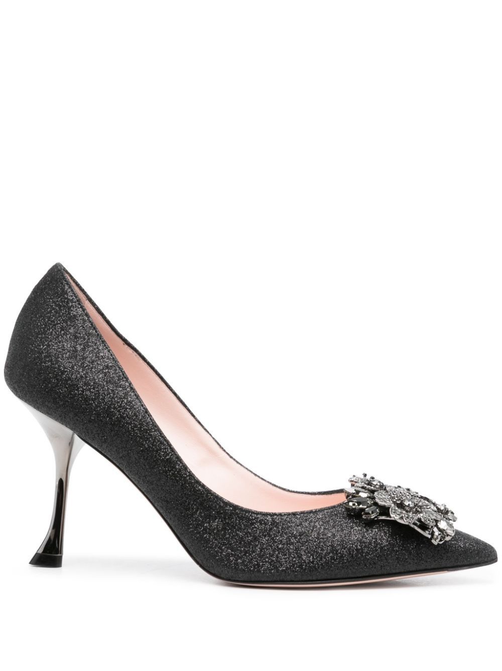 Roger Vivier RV BOUQUET STRASS LEATHER PUMPS | Grailed