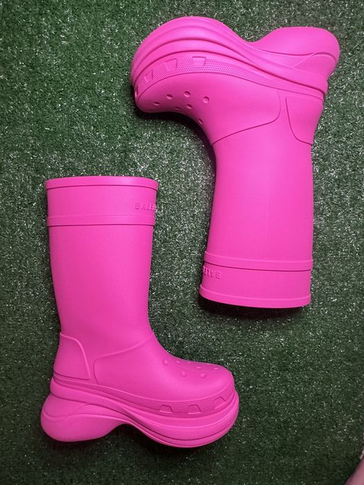 Balenciaga Balenciaga Croc Boot in Bright Pink | Grailed