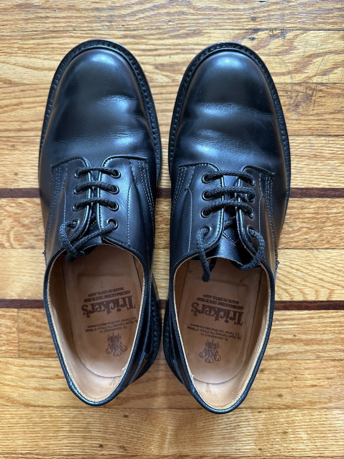 Trickers Black Leather Derby Shoe | Grailed