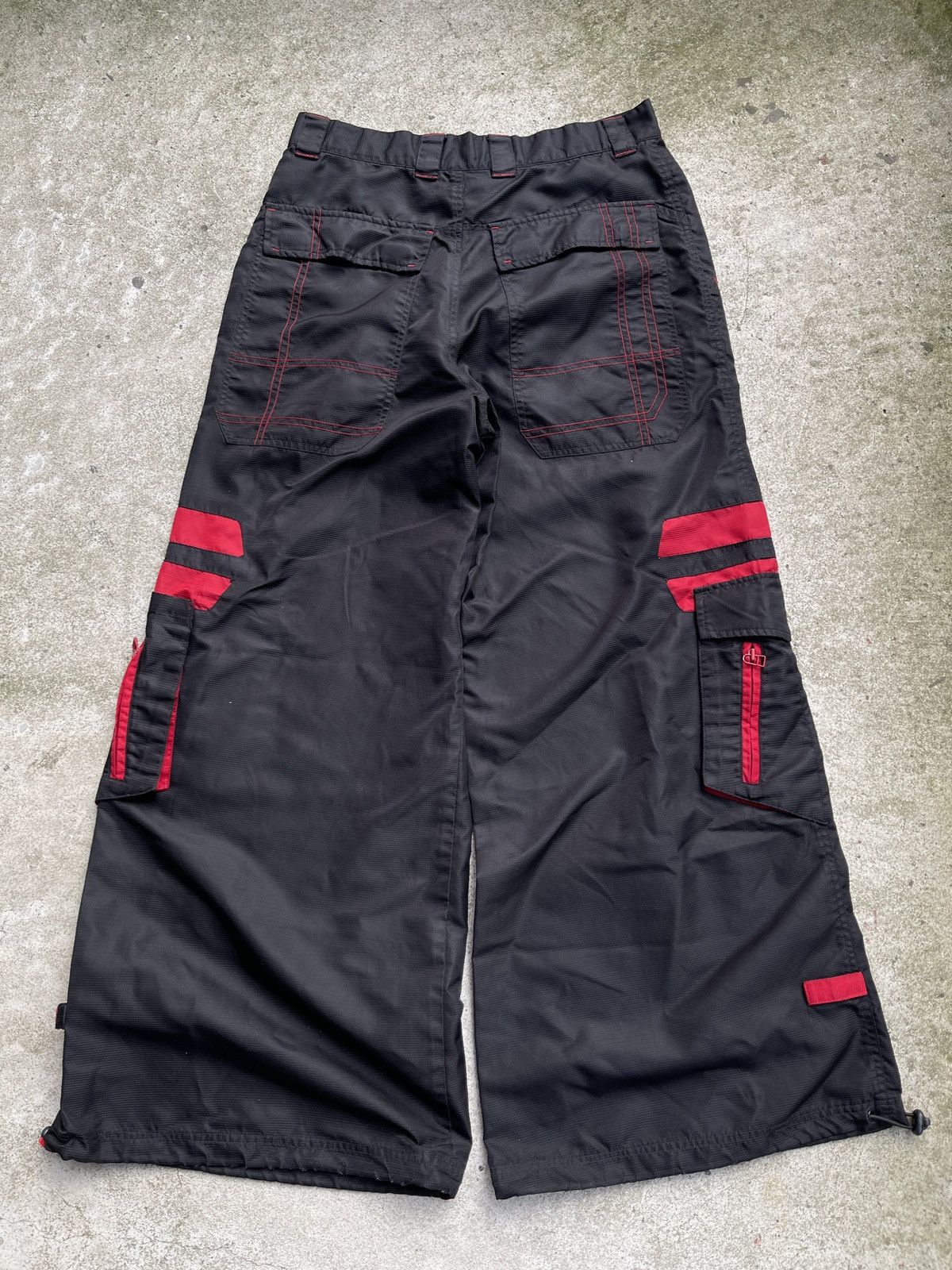 JNCO × Streetwear × Vintage VINTAGE CAFFEINE BAGGY WIDE LEG RAVER NYLON ...