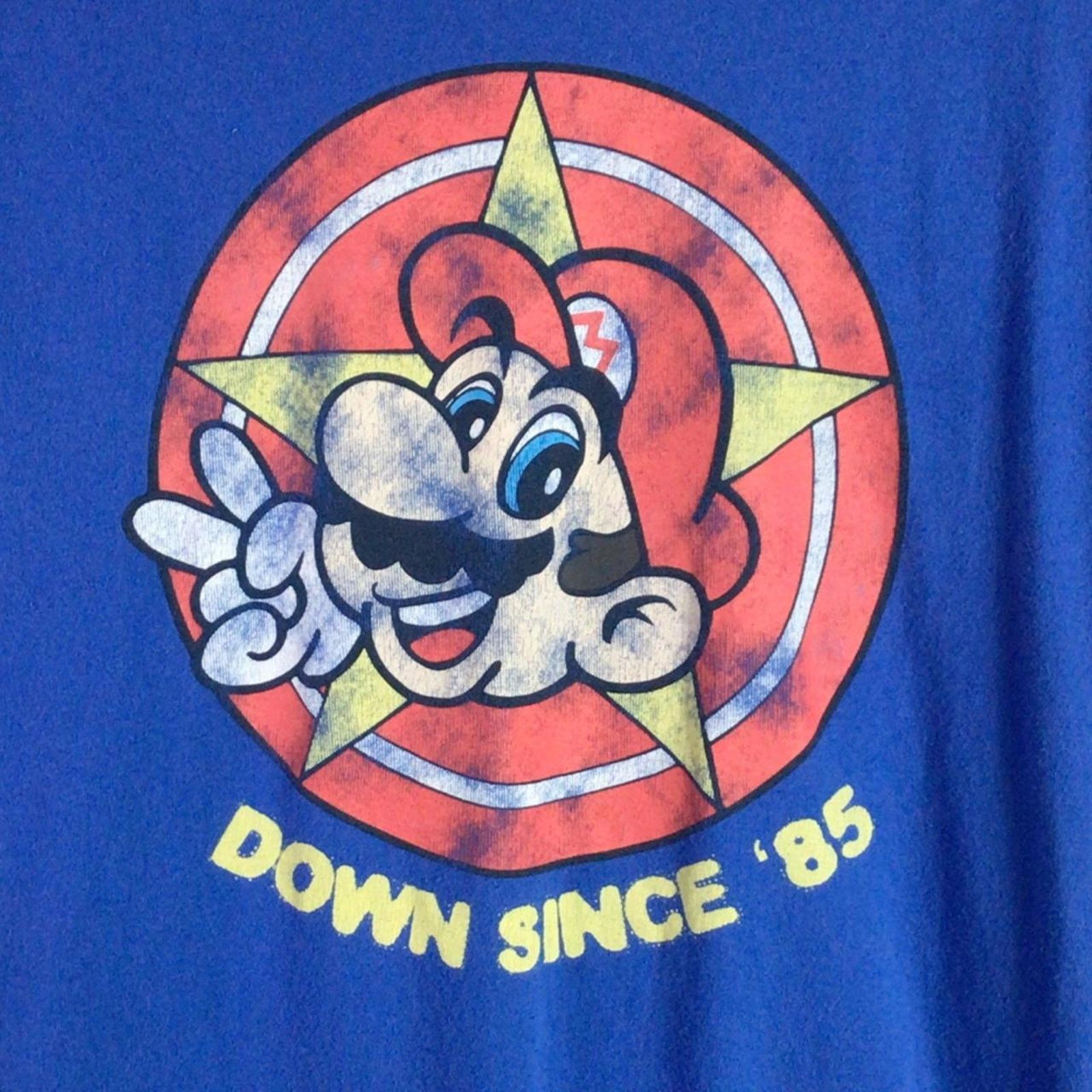 Nintendo Nintendo Super Mario Bros distressed 2007 T Shirt Blue Large ...