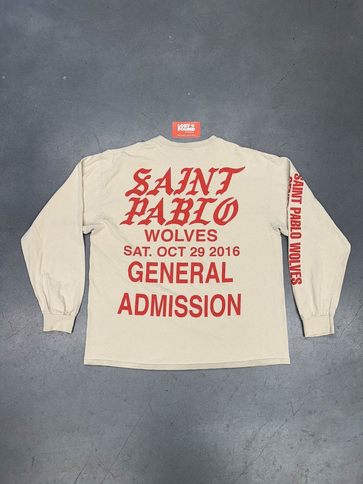 Band Tees × Kanye West 2016 Kanye West Saint Pablo Wolves Las Vegas ...