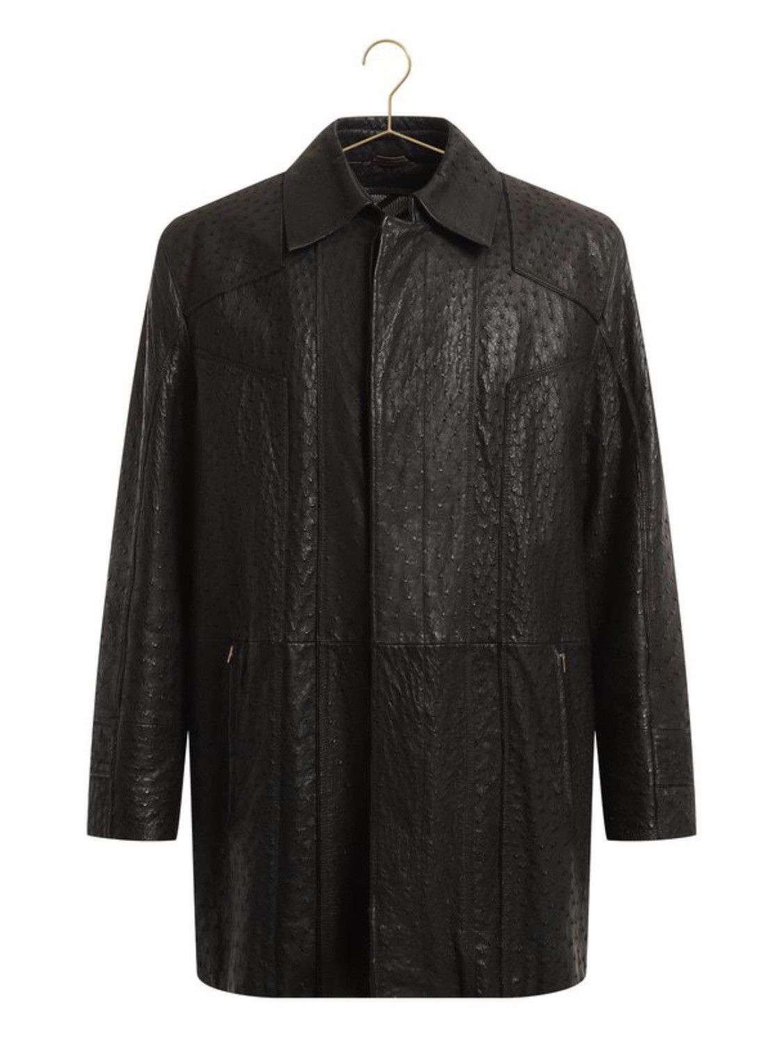 Zilli Zilli Leather Ostrich Lining Silk Jacket | Grailed