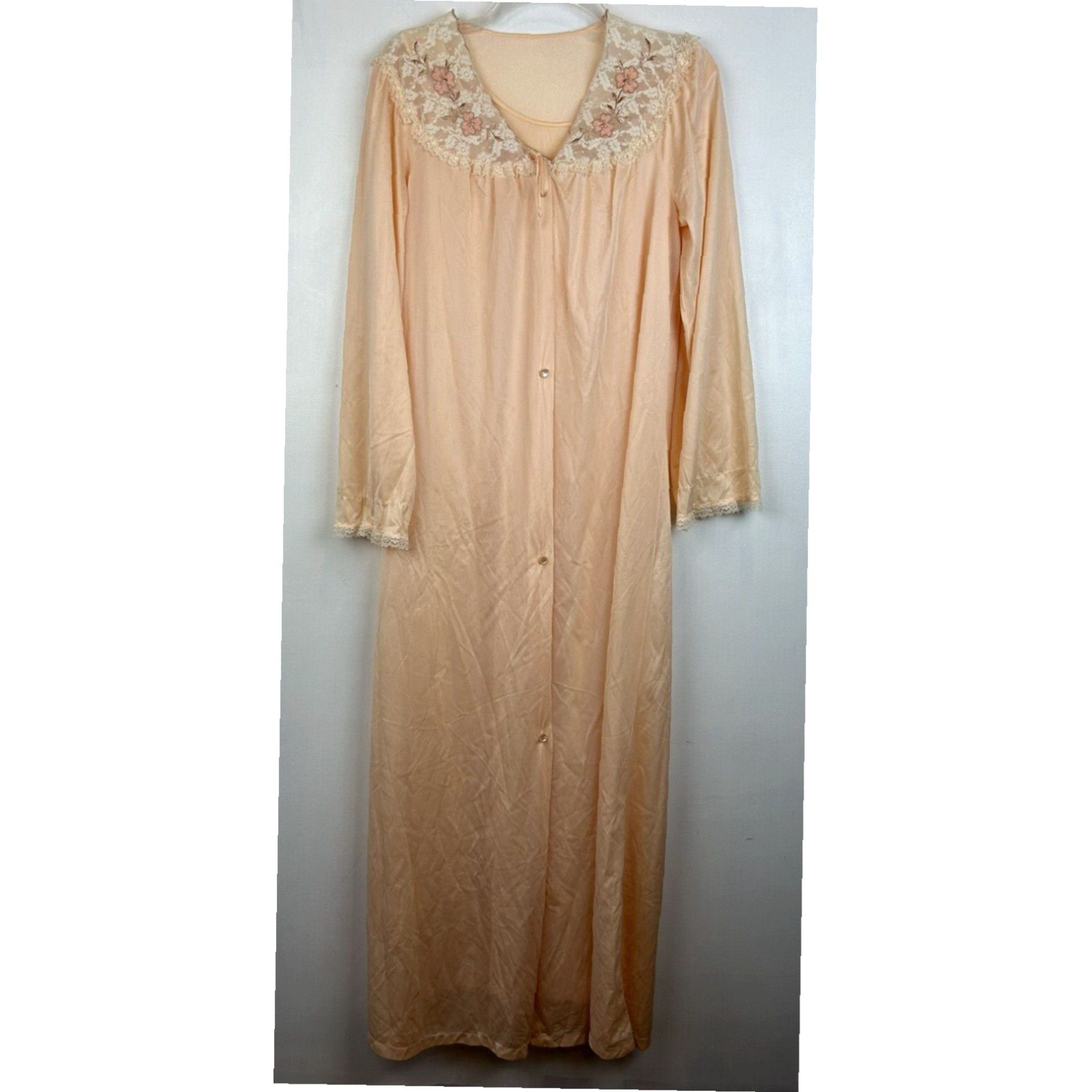 Vintage Peach Vintage Union Label USA M Long Robe and Nightgown ...
