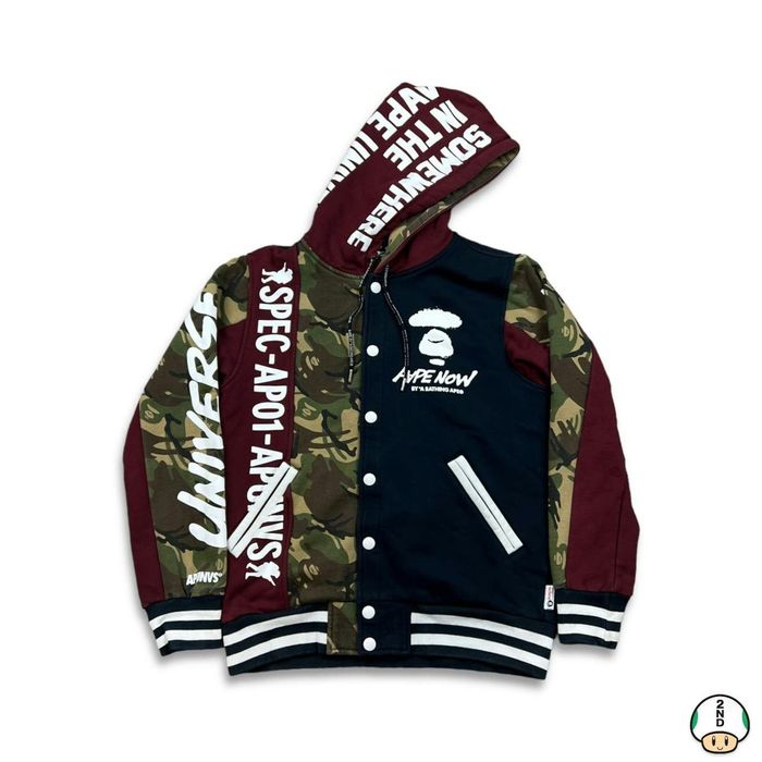 Aape Aape by BAPE Hooded Varsity Jacket | Grailed