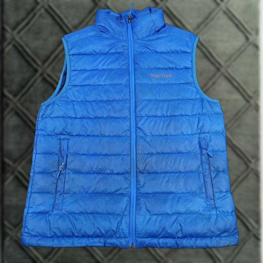 Marmot Marmot Vest Mens Medium Blue 700 Fill Down Puffer Quilted ...
