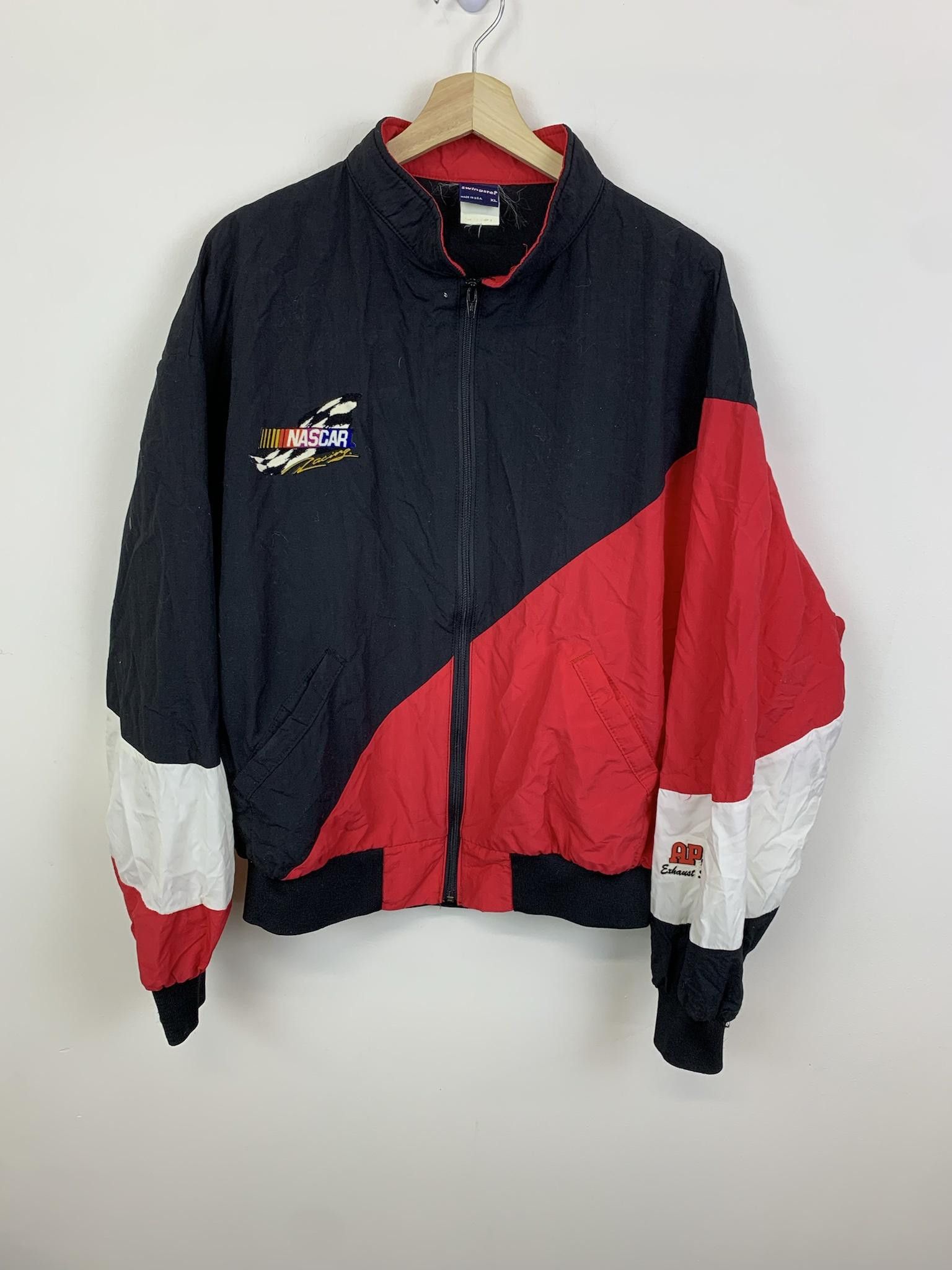 NASCAR × Streetwear Vintage 1990s NASCAR Racing Colorblock Jacket | Grailed
