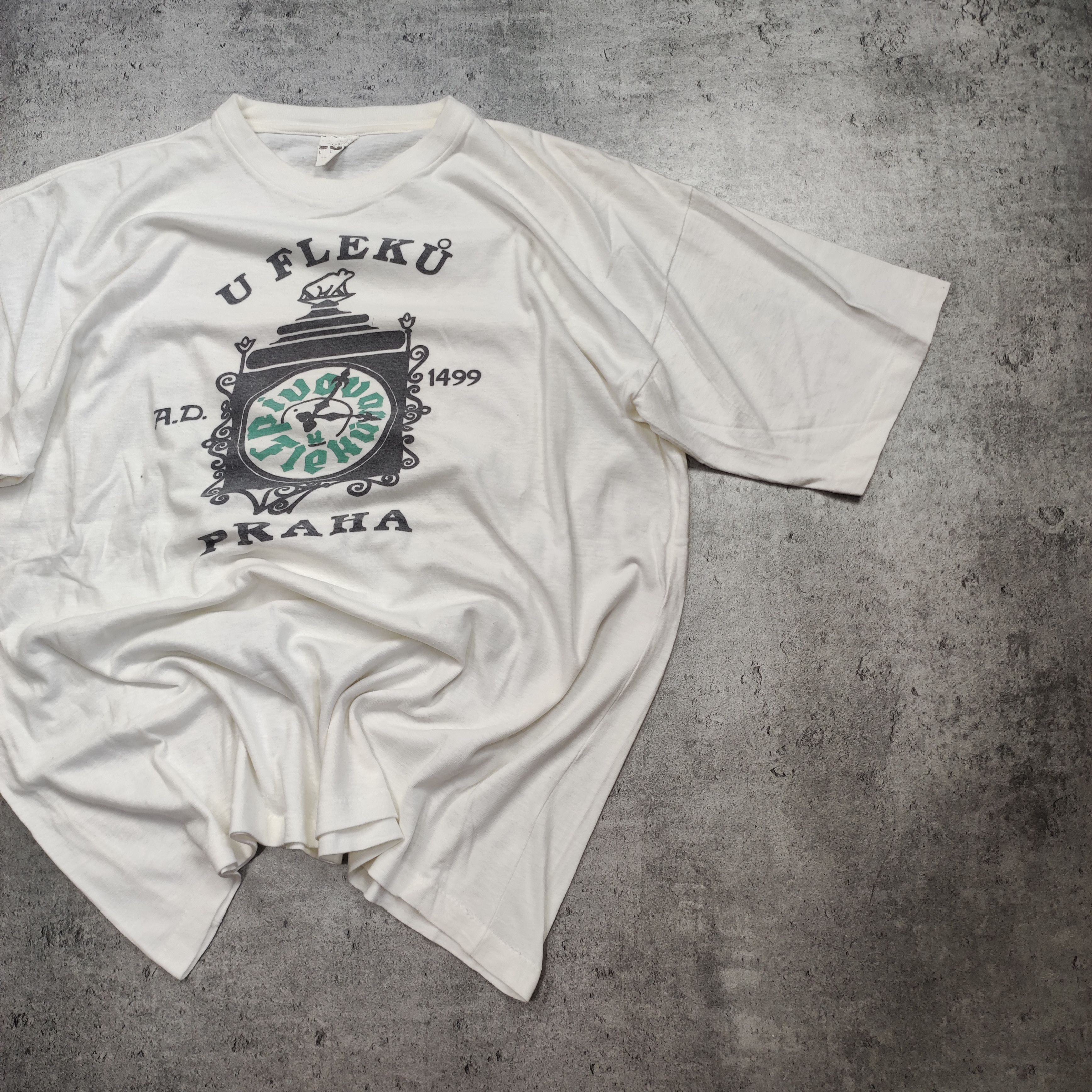 Vintage Vintage Prague Chech Republic U Fleku 90s Logo Promo Tee | Grailed
