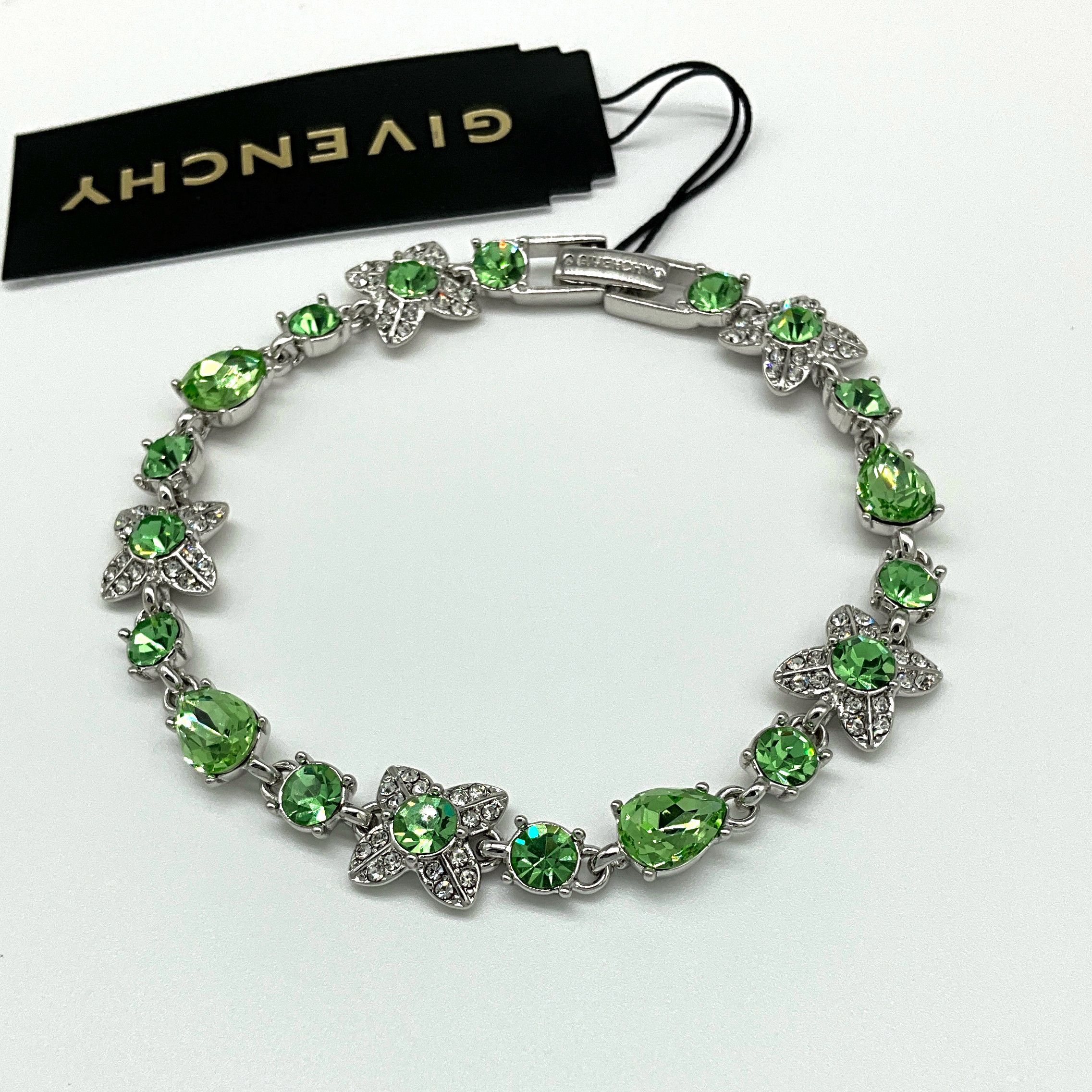 Givenchy Givenchy crystal flex bracelet green stones | Grailed