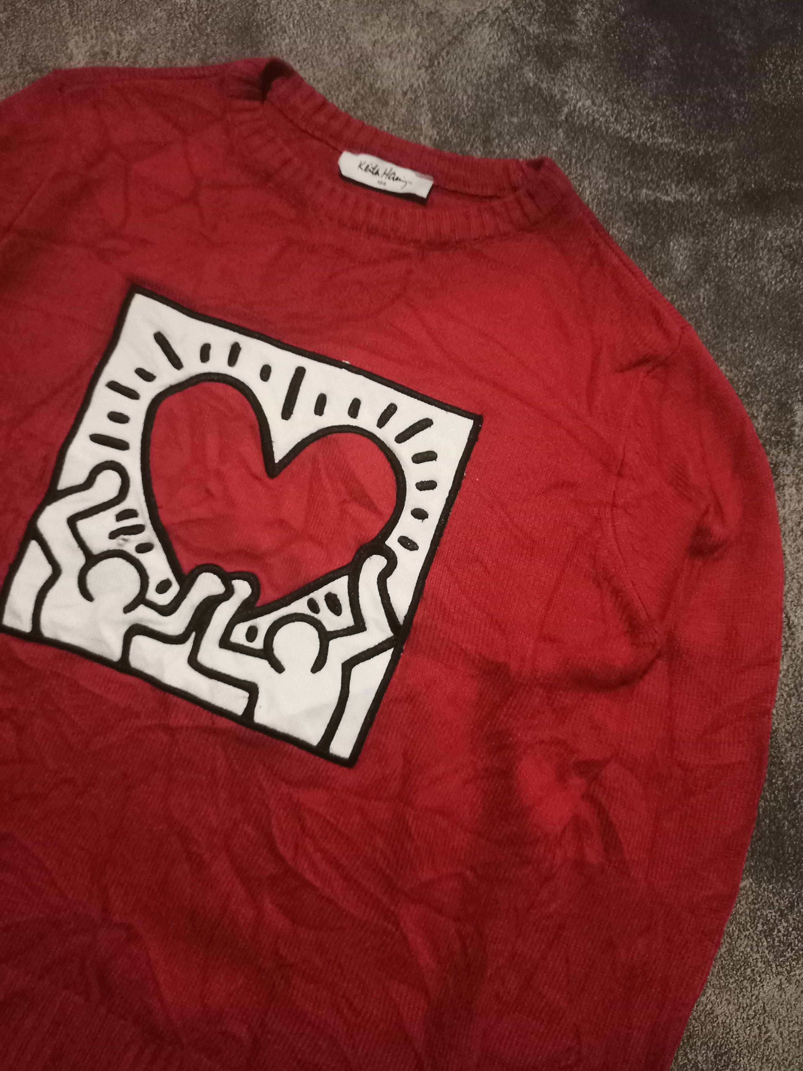 Keith Haring 💥 RARE 💥 Keith Haring Knit Sweater Big Logo | Grailed