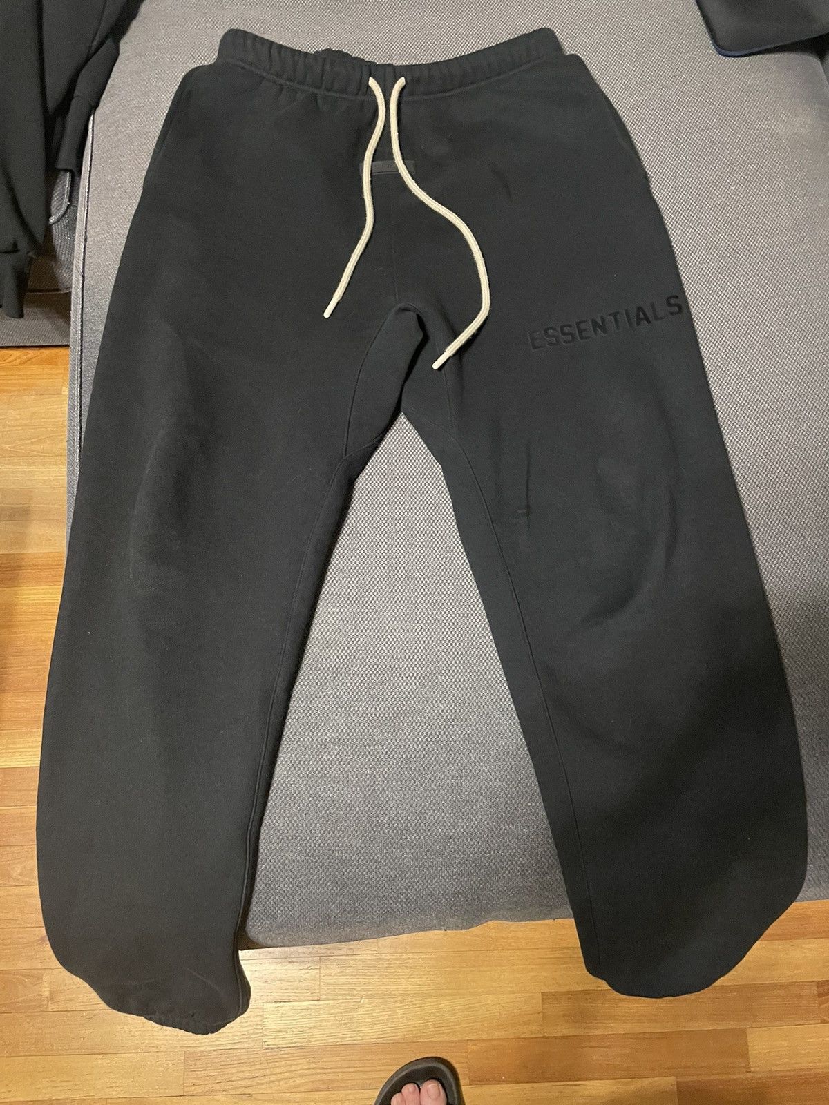 Essentials × Fear of God Essentials Black collection sweatpants | Grailed