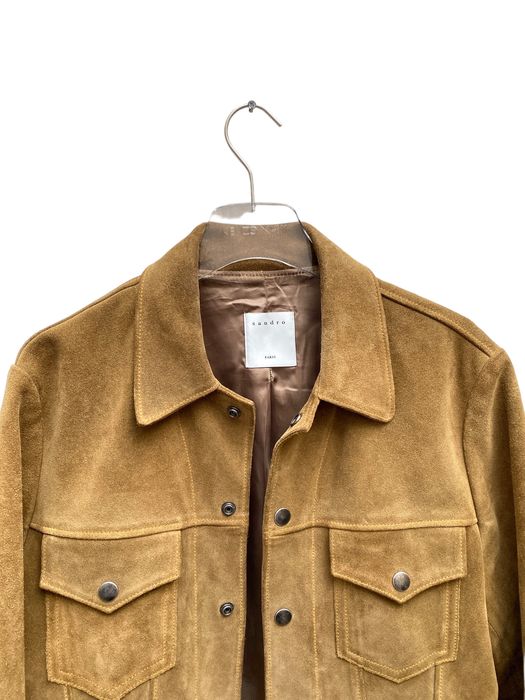 Sandro Brown Suede Leather Jacket | Grailed
