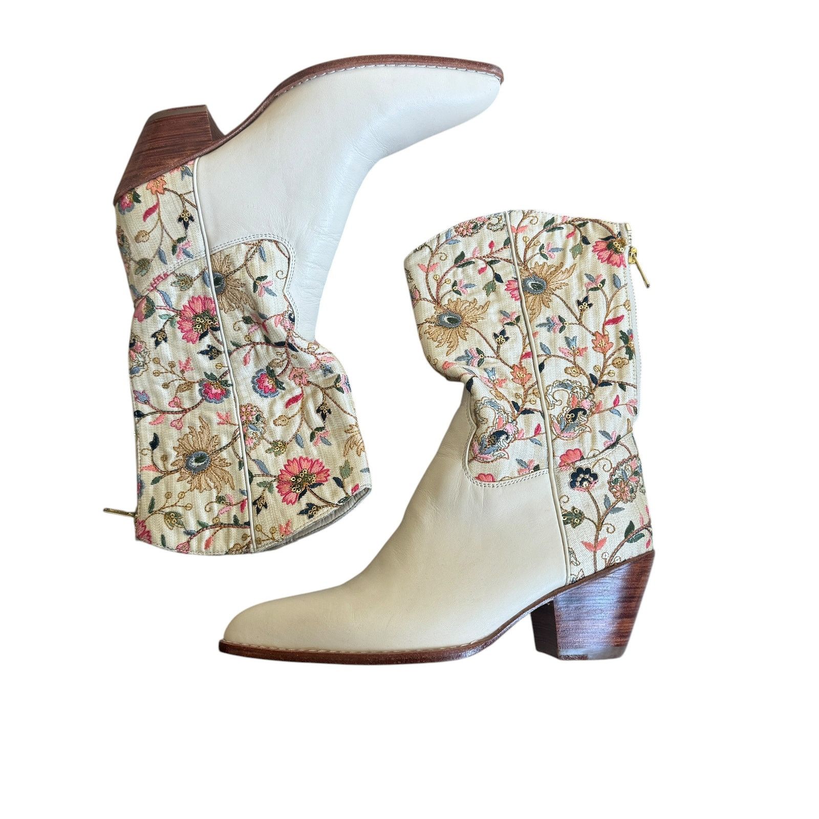 Anthropologie NEW Anthropologie Momo New York Embroidered Western Boots ...