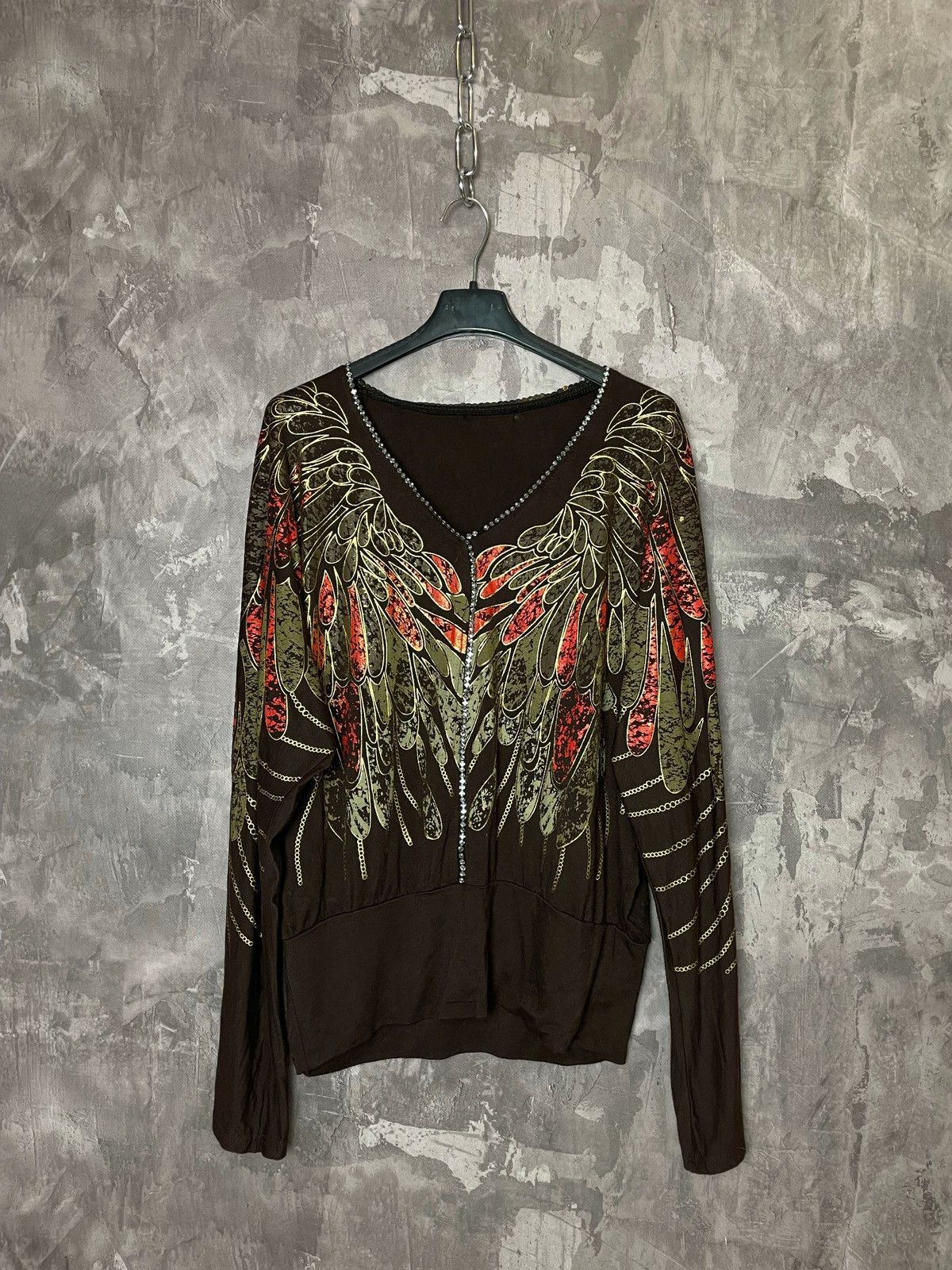 Affliction × Vintage Japanese Style Fullprint Long Sleeve Y2k Rave JPG ...