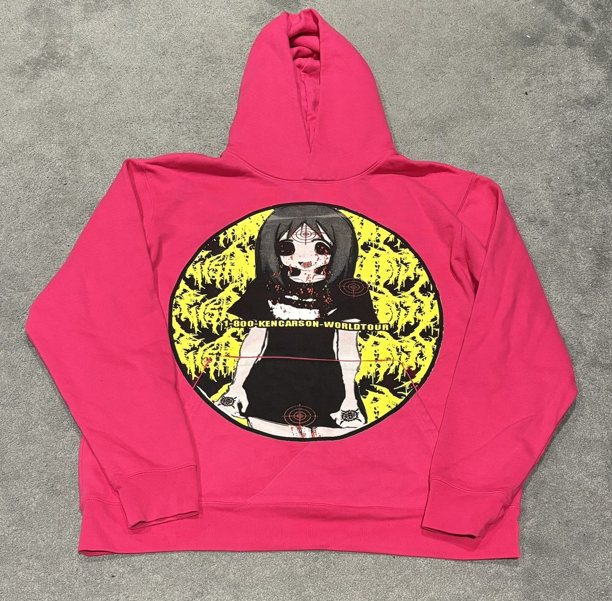 Ken Carson Ken Carson X Dro Miller 1-800 World Tour AGC Hoodie | Grailed