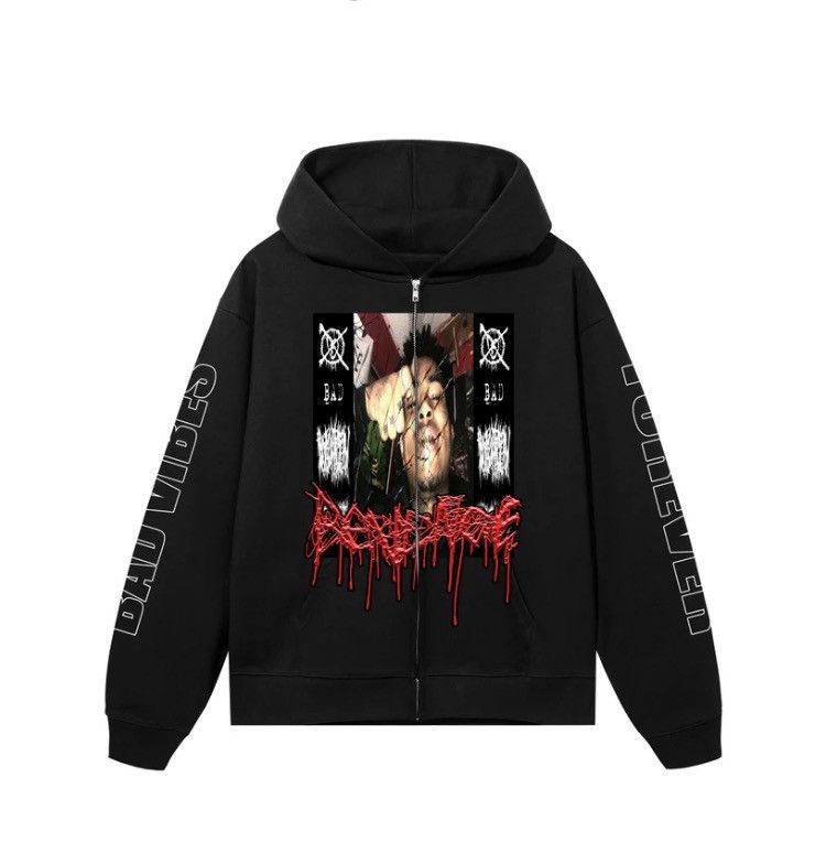 Revenge Revenge x XXXTENTACION “SHATTERED” Zip Up Hoodie | Grailed