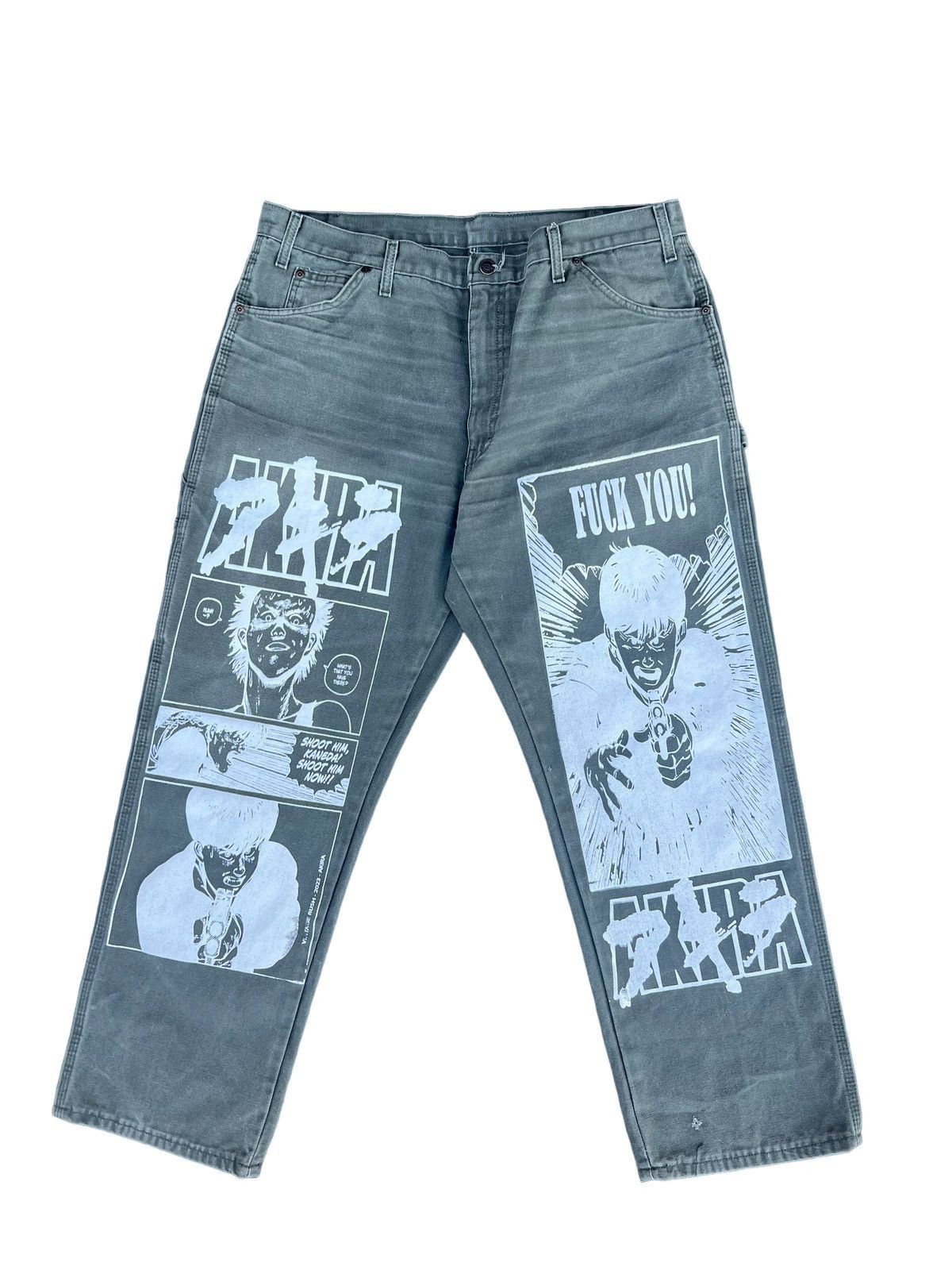 Dickies Vintage guess DBZ cargo jeans rare anime screen printed | Grailed