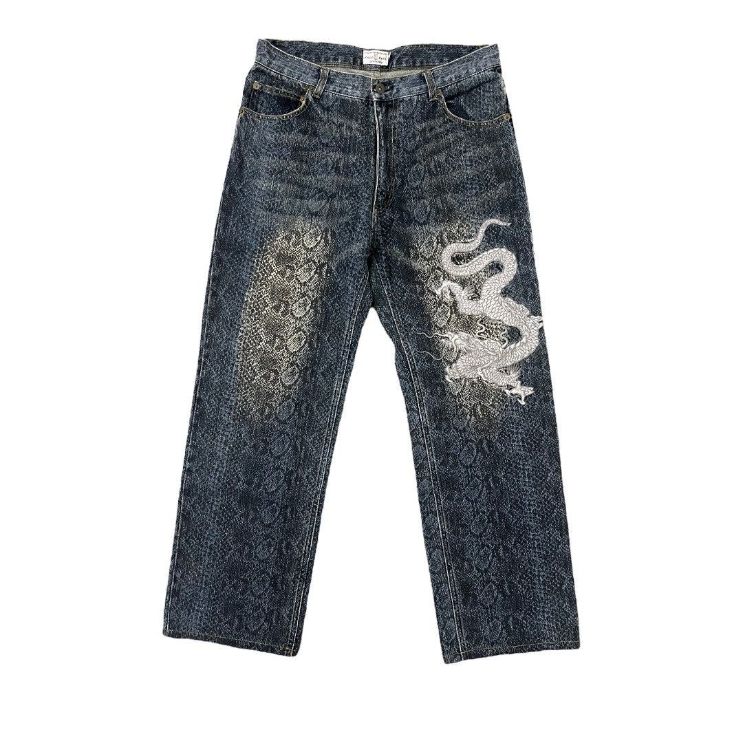 Japanese Brand × Jean × Vintage Karakuri Snake Skin Dragon Multipocket ...
