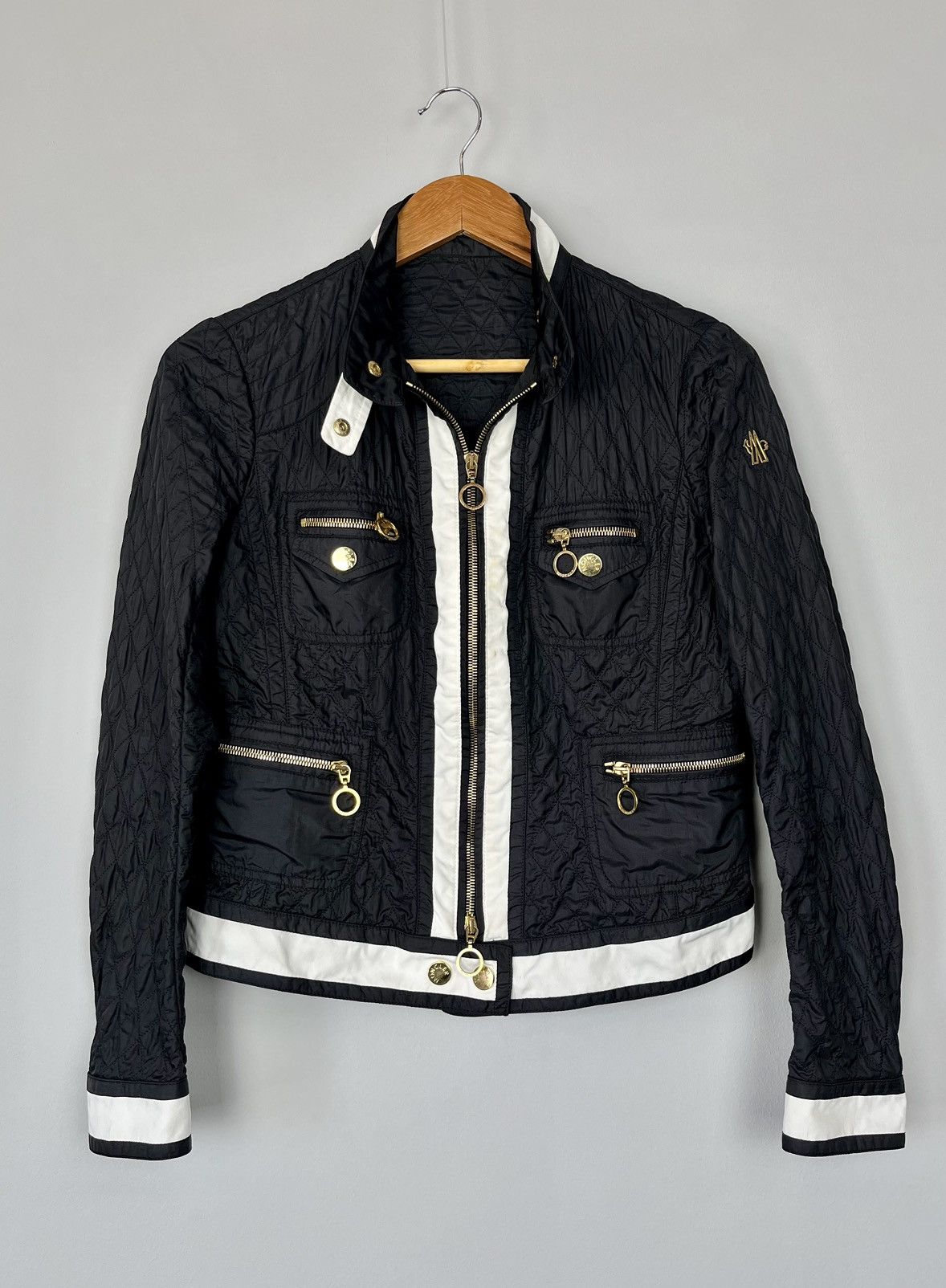 Moncler Moncler Luxury Gold Logo Lampo Zippers Quilted Jacket | Grailed