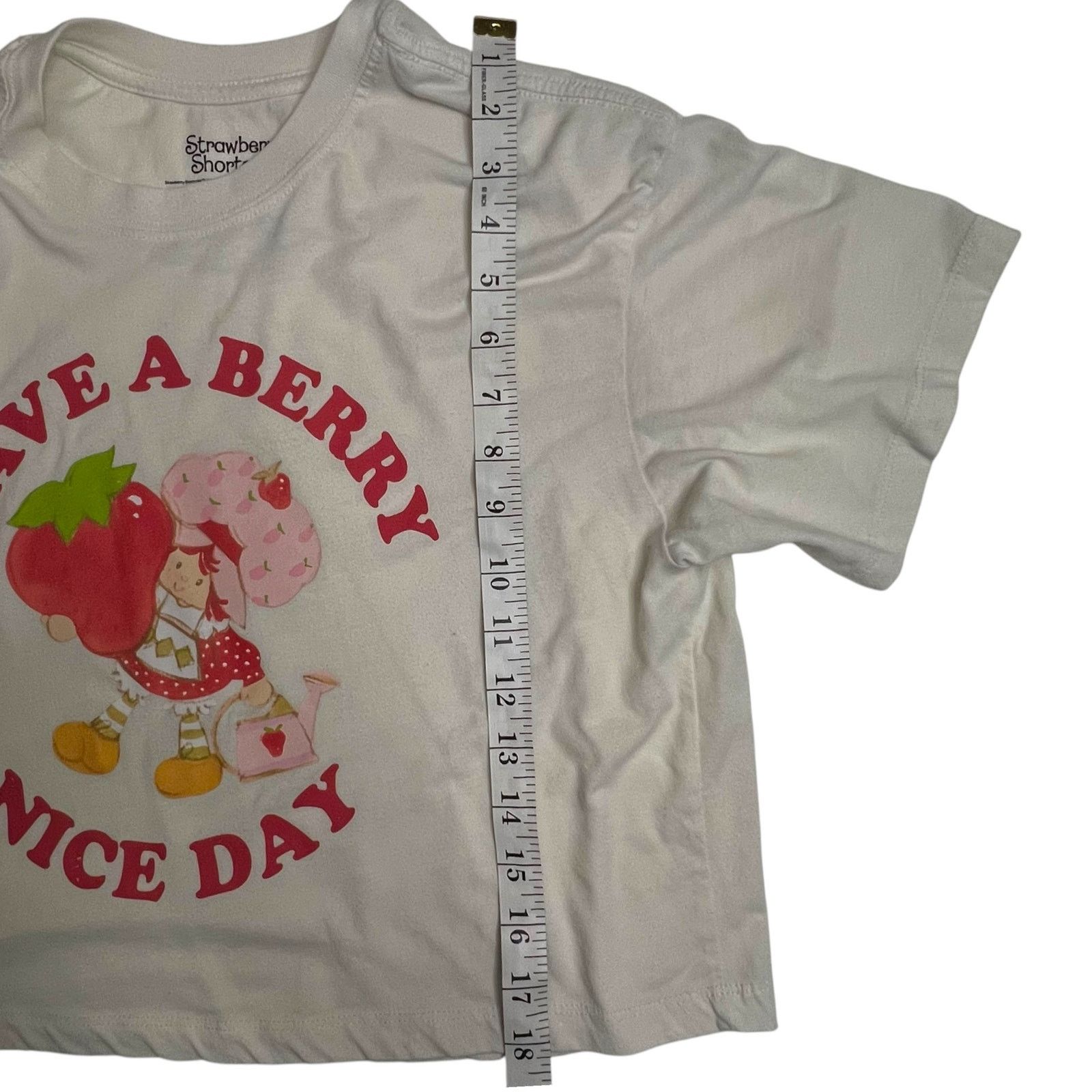 Mad Engine Strawberry Shortcake Berry Nice Day Cropped Shirt Off-White ...