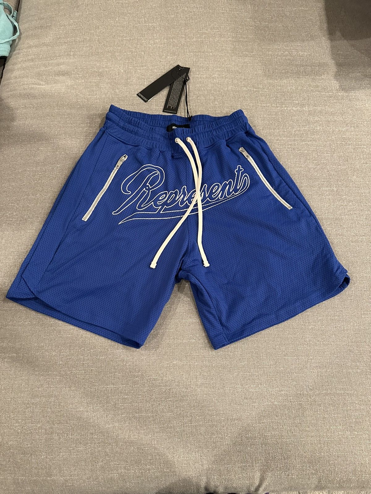 Represent Clo. Represent Cobalt Blue Mesh Shorts | Grailed