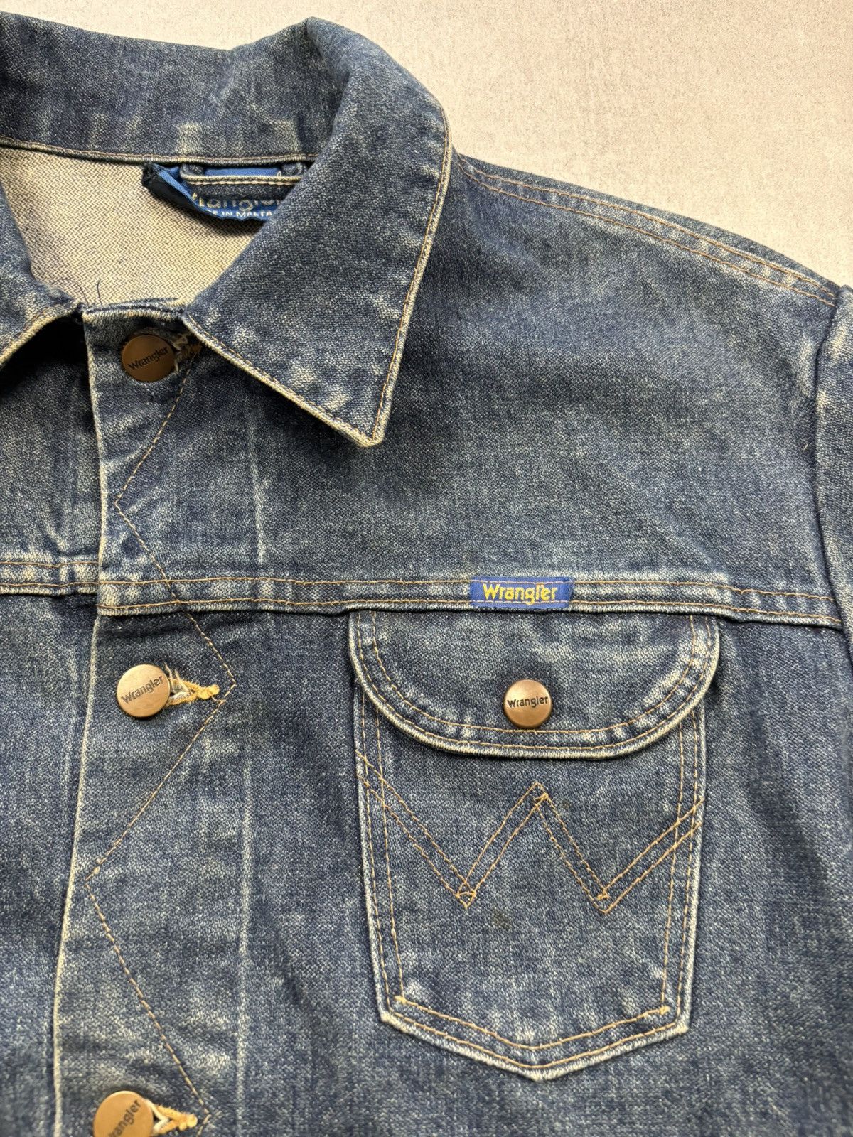 Wrangler Vintage Wrangler Denim Jacket Made in Malta 70s 80s Tracker | Grailed