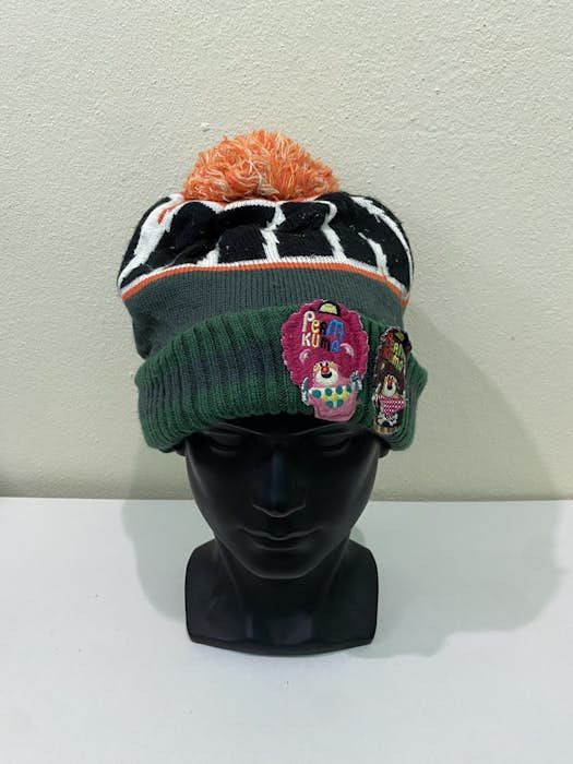 Hat Perm Kuma Cartoon Bobble Beanie Hat | Grailed