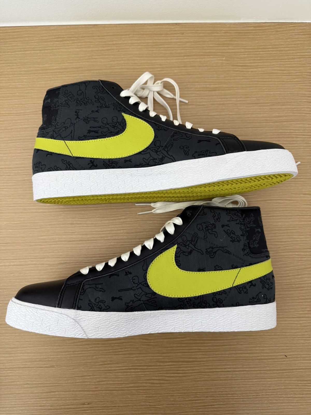 Nike MOCA X LANCE MOUNTAIN X BLAZER SB 'BRIGHT CACTUS' SAMPLE | Grailed