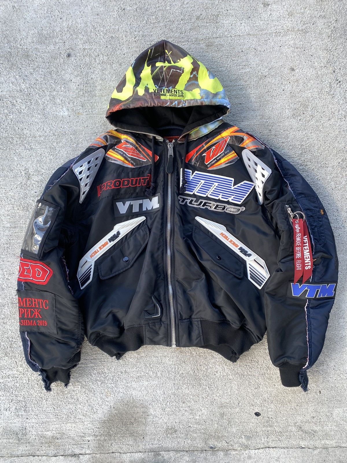 Vetements Vetements F/W 2018 Moto Racing Bomber Jacket | Grailed