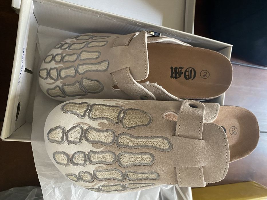 Birkenstock OM Newyork Gray Fish Bone clogs | Grailed