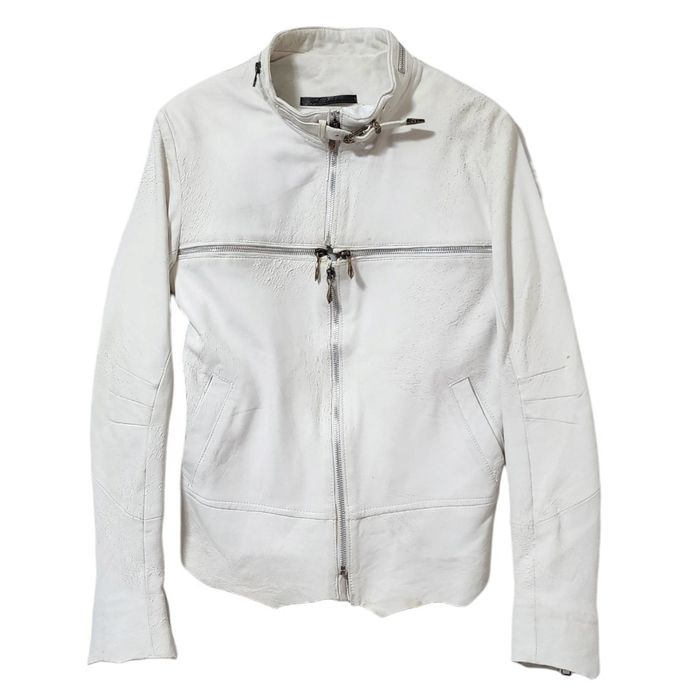 14th Addiction 00s 14th Addiction CROSS ZIP LEATHER BIKER JACKET | Grailed