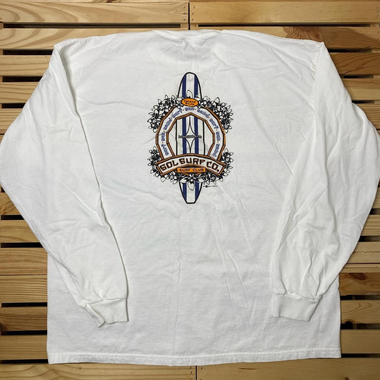 Other Vintage Sol Surf Co. White Surf Tee Size 2XL | Grailed