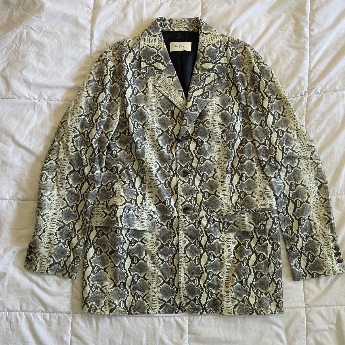 Second/Layer Second Layer Machino Blazer in Embossed Snake Leather | Grailed