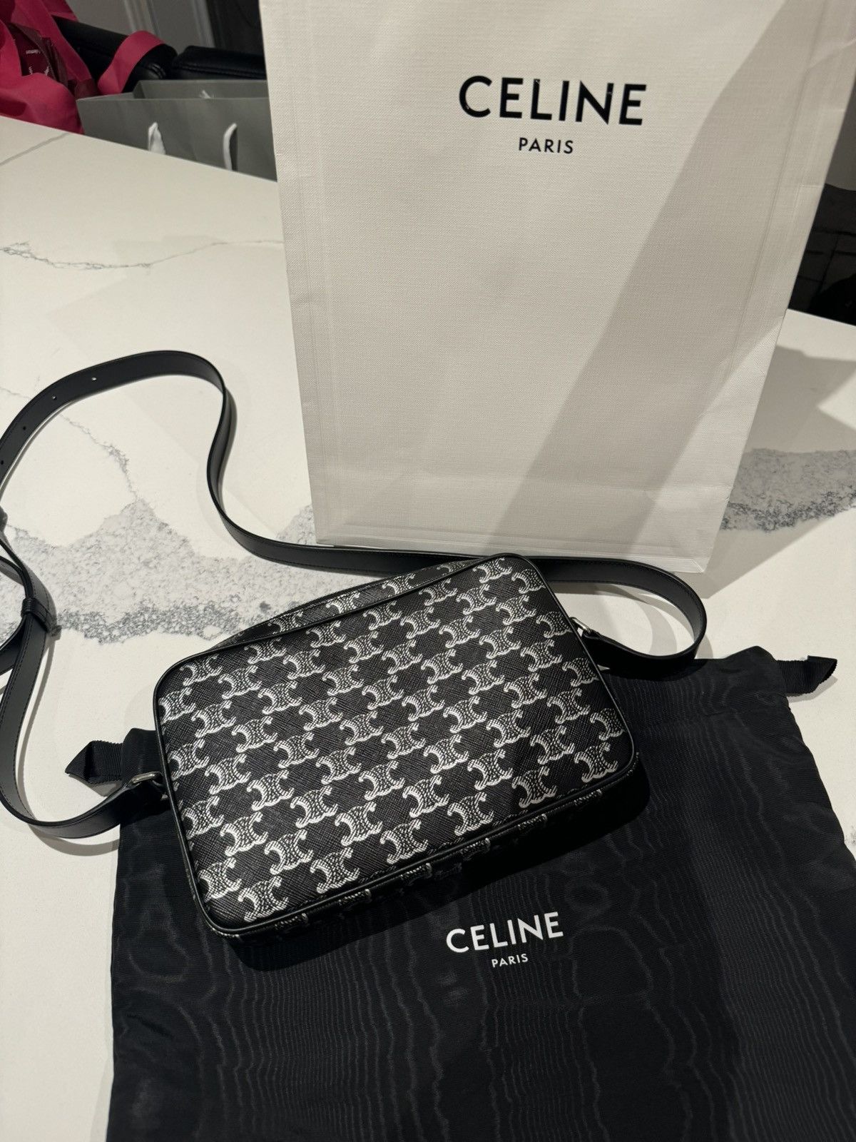 Celine Black and Silver Celine Bag | Grailed