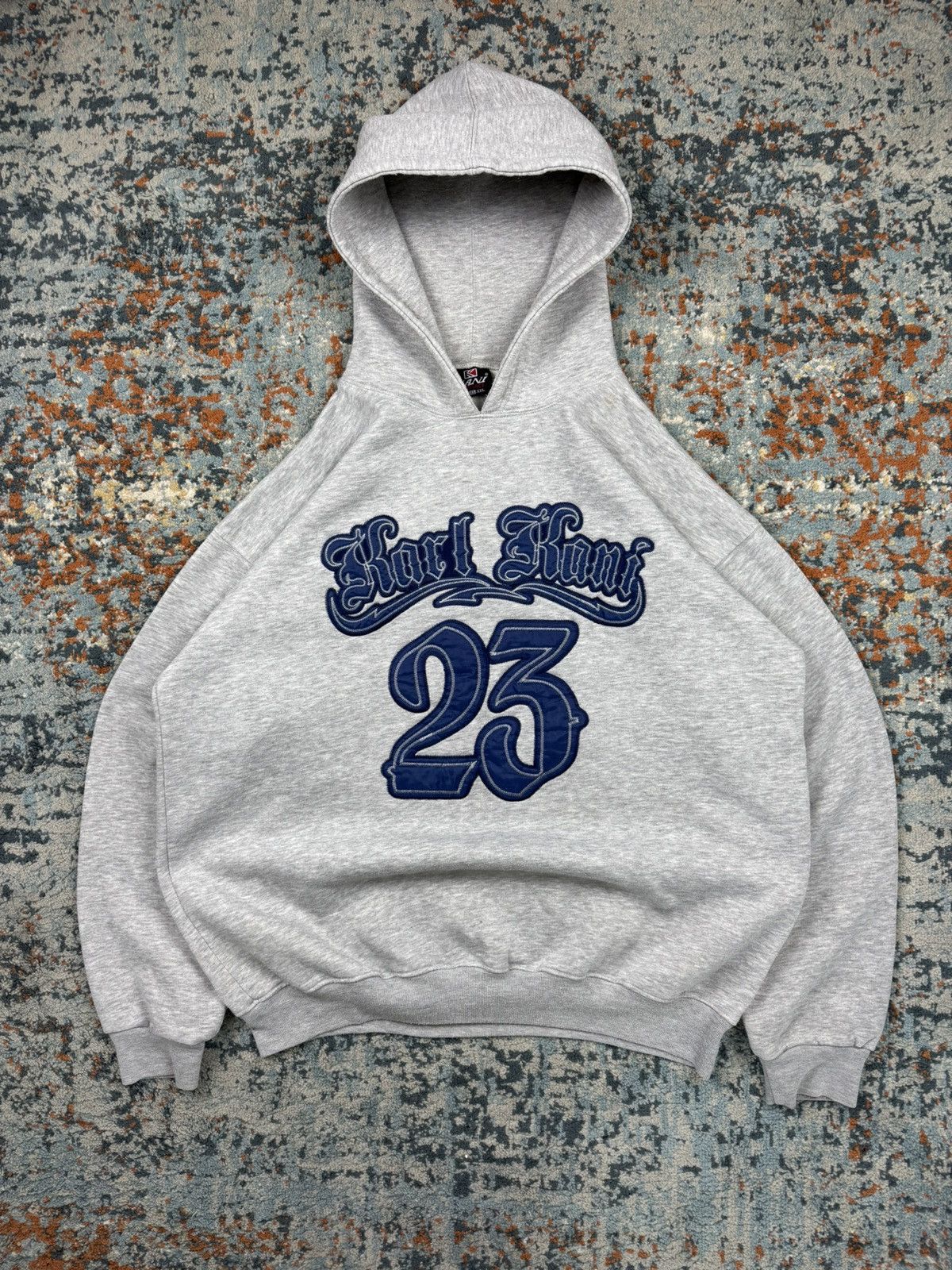 Vintage Vintage 90s Karl Kani Celtic old English font baggy hoodie ...