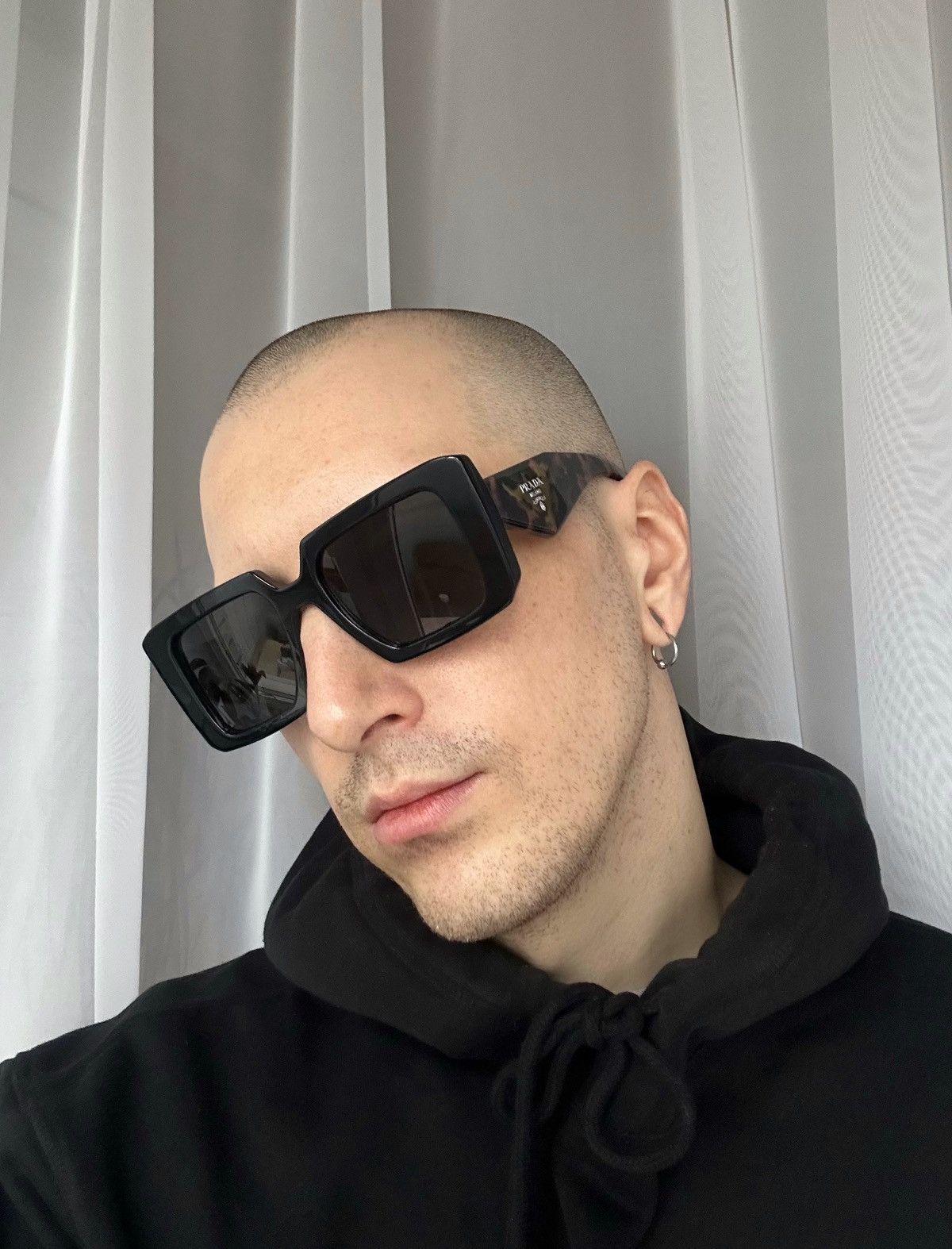 Prada × Streetwear × Vintage PRADA 2023 Symbole Square Sunglasses ...