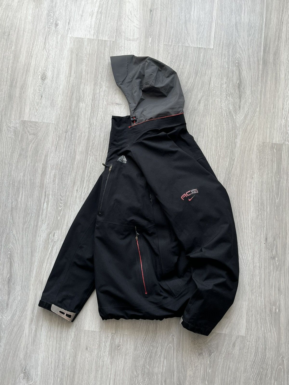 Nike ACG Vintage Nike Acg Black Gore Tex Jacket Double Logo Gorpcore ...