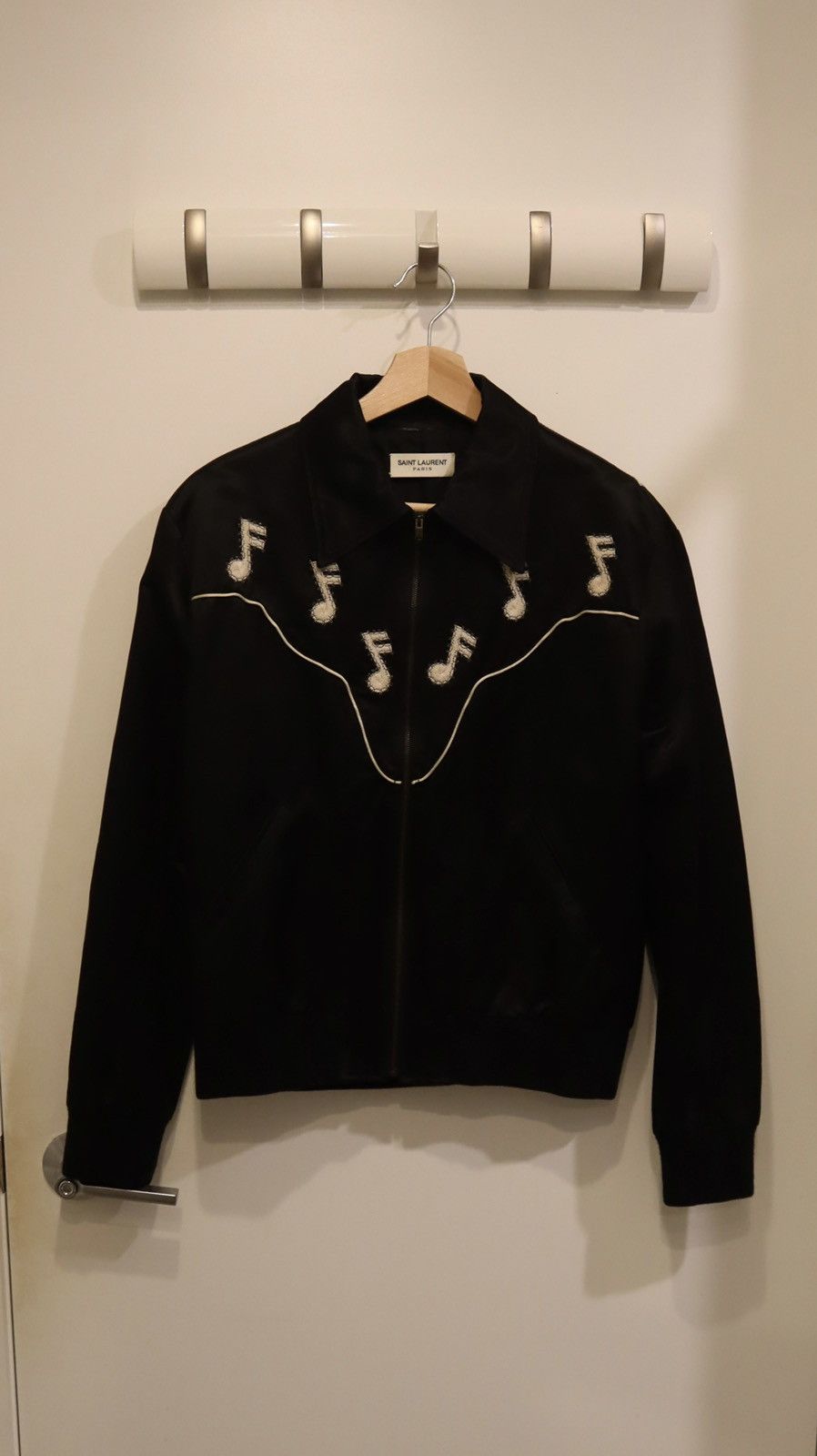 Saint Laurent Paris Saint Laurent 16AW Silk Music Note Jacket | Grailed
