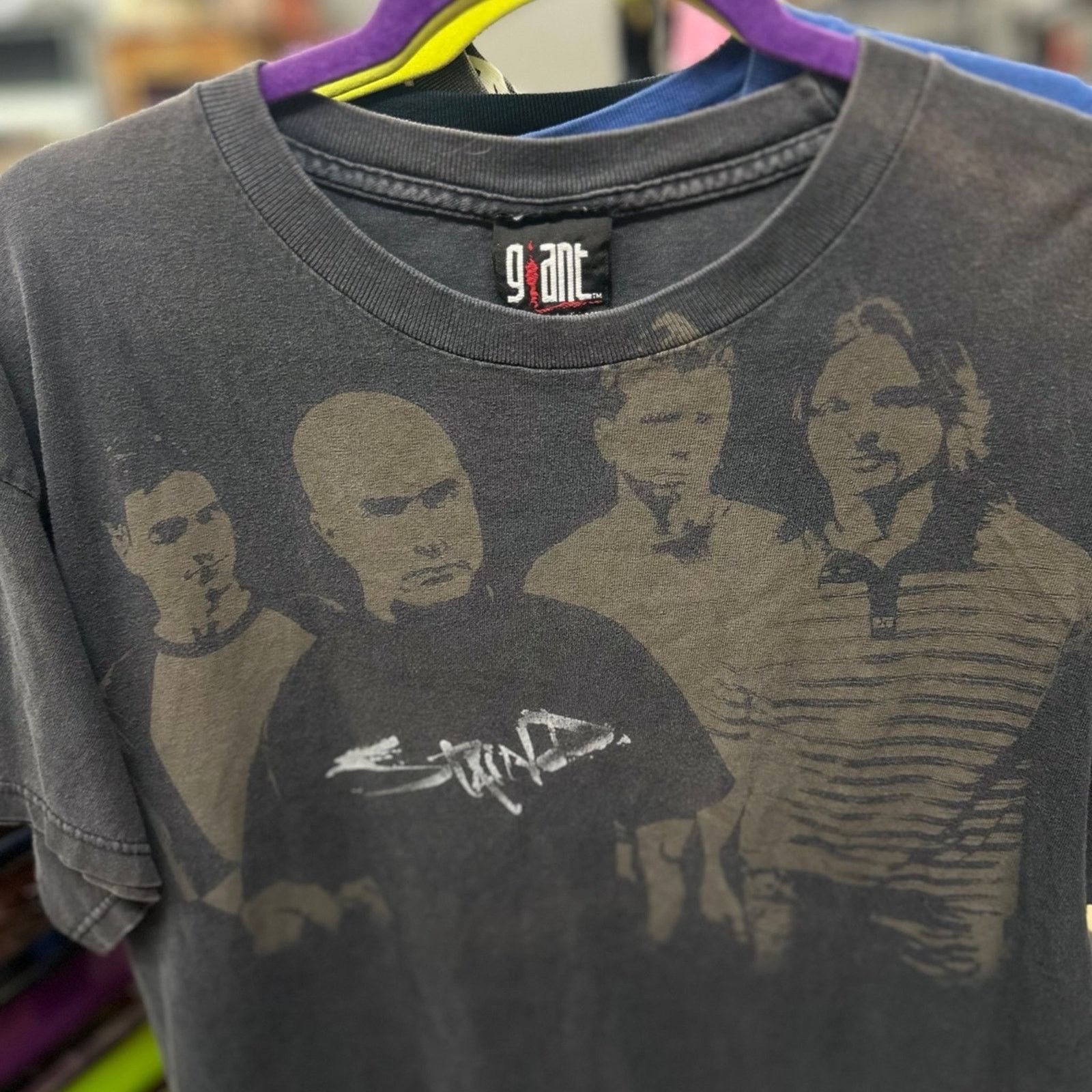 Giant Vintage 2000s Staind Band Tee Giant Tag Nu Metal Rock Bleach ...